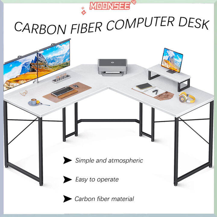 Carbon Fiber Desktop Computer Desk Household Simple Modern Double ...