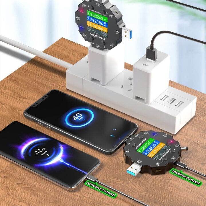 WiFi Tuya ACD15P Fast charging protocol Tester USB Voltage Current ...