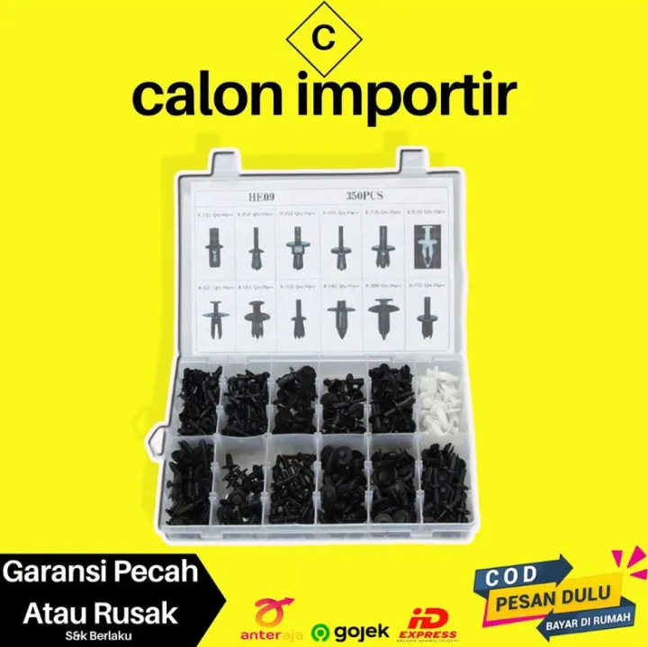 Paket Lengkap Set Baut Rivet Mobil Universal Klip Clip Bumper Bemper ...