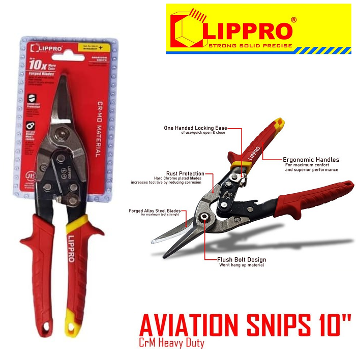 Lippro Gunting Seng Serbaguna Potong Besi Hollow Baja Ringan 10 ...