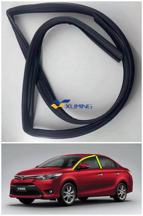 Xuming DOOR GLASS RUN CHANNEL RUBBER for Toyota Vios 2014 2015 2016 ...