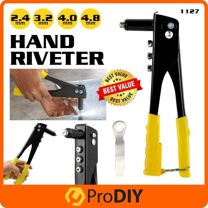 4 in 1 9 Inch 2.4mm 3.2mm 4.0mm 4.8mm Hand Riveter Rivet Gun with ...