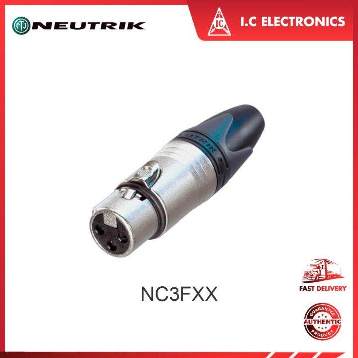 NEUTRIK NC3FXX 3 pole female cable connector with Nickel housing and ...