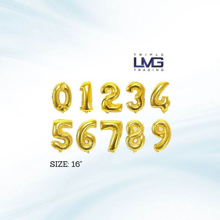 BALLOON FOIL NUMBERS ( GOLD, SILVER & ROSE GOLD ) | Lazada PH