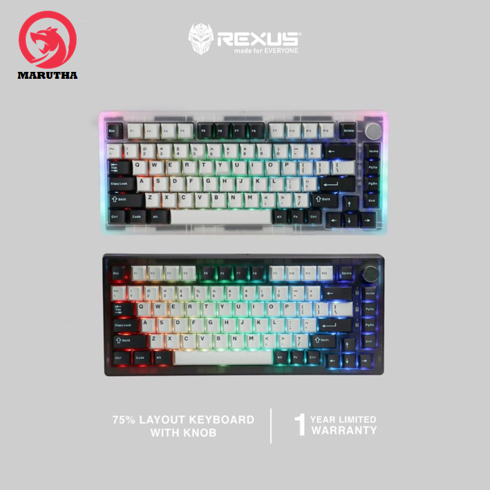 Rexus DAXA M82X Ultimate RGB 75% Wireless Mechanical Gaming Keyboard ...