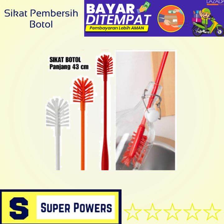 Sikat Pencuci Botol Minum Dan Galon 43cm Menjangkau Bagian Botol Yang ...