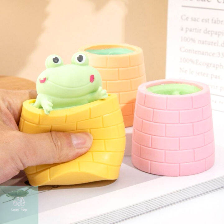 Mainan Anak Squishy Kodok Squishy Pop Up Frog Anti Stress Relieve Toy ...