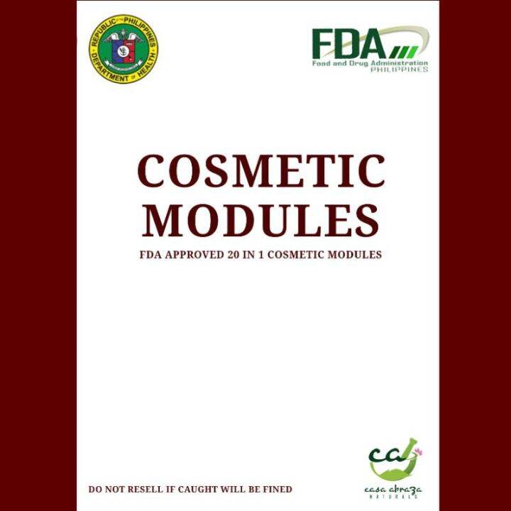36 Cosmetic Modules (FDA Approved Ingredients) Booklet Version | Lazada PH