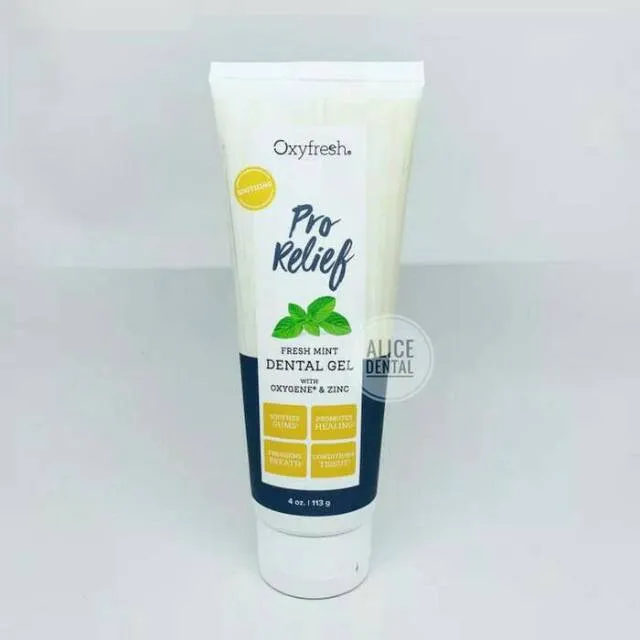Oxyfresh gel pro relief / oxygel dental gel / oxygene prorelief ...