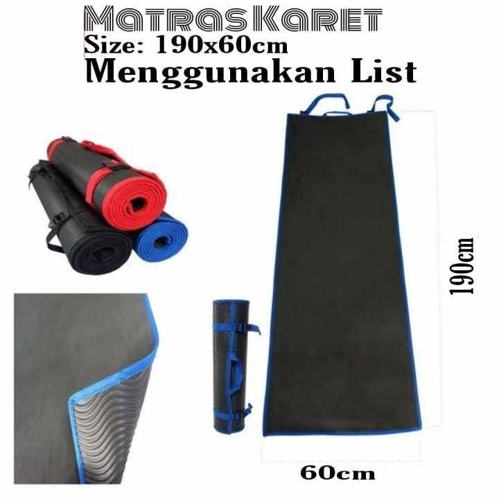 Matras Karet 190x60cm / Matras Camping / Matras Yoga / Menggunakan List ...