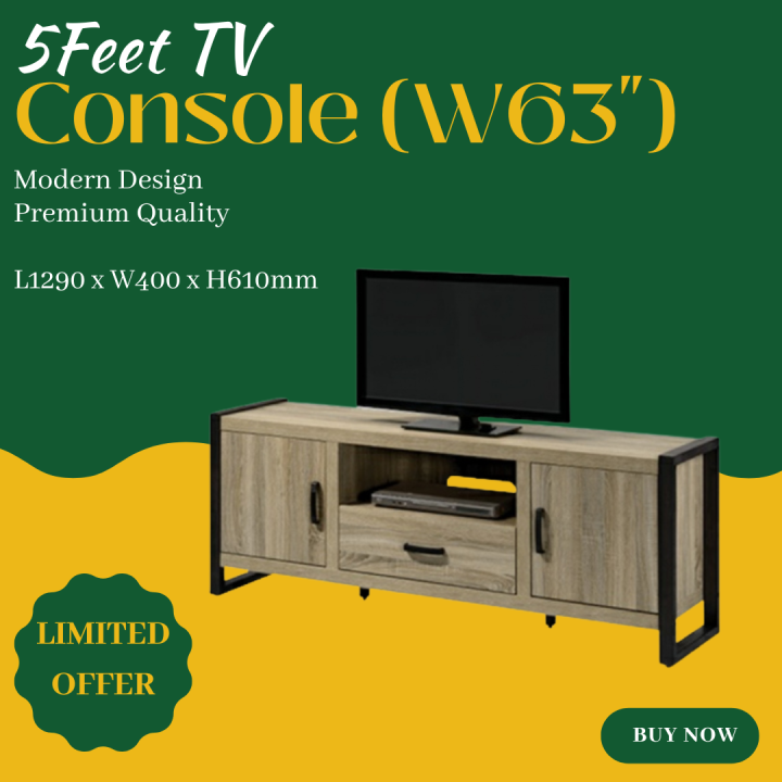 [CLEARSTOCK] TV Cabinet Modern Style 5ft For Living Room Kabinet ...