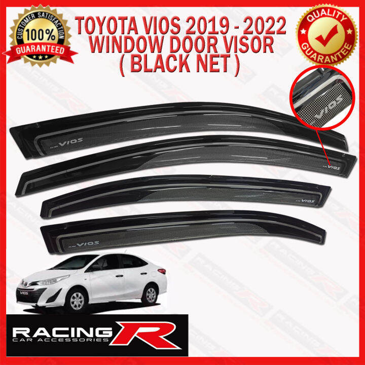 All New Vios 2019 - 2023 Prime OEM / INJECTION Window Door Visor Black ...
