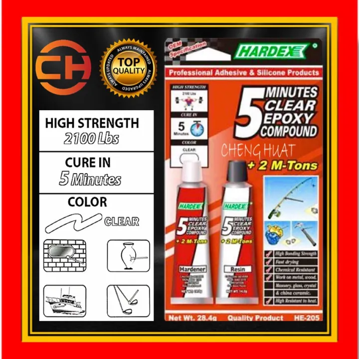 HARDEX 5 MINUTES CLEAR EPOXY COMPOUND HE 201 | Lazada