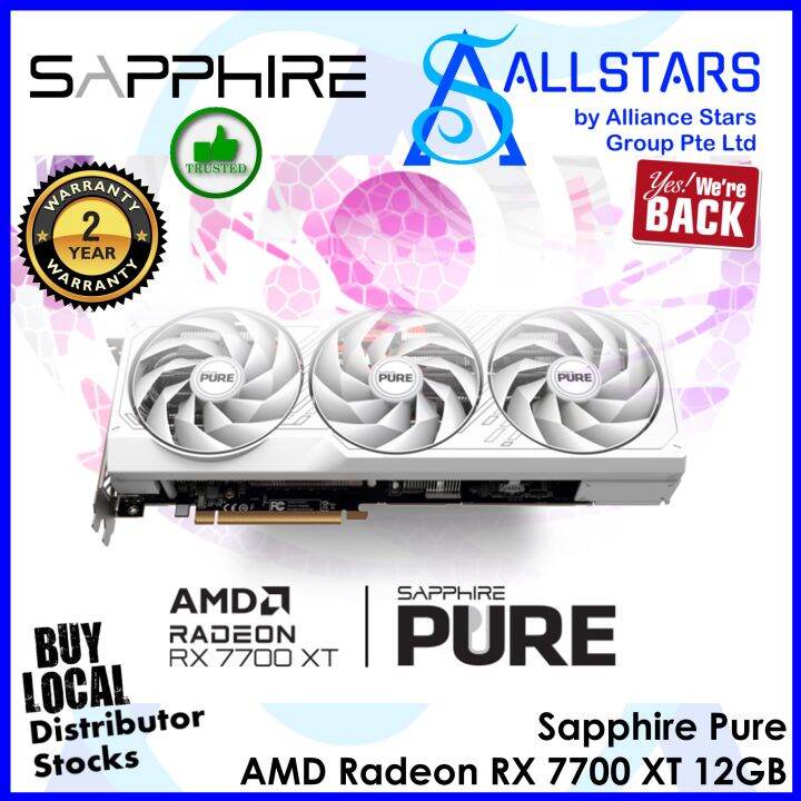 (ALLSTARS : GPU PROMO) Sapphire Pure AMD Radeon RX 7700 XT Gaming OC ...