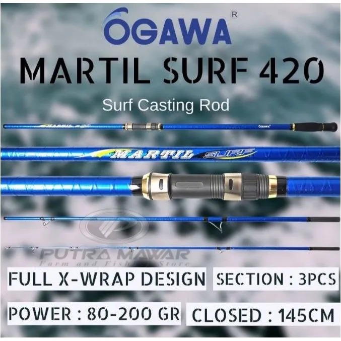 Joran Surf Pasiran Ogawa Martil Sambung 3 Section Panjang 420 Blank ...