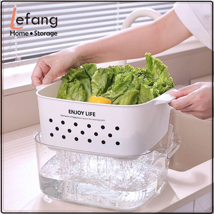 Lefang Kitchen Washing Baskets Stackable Set Basket Used for Soak Wash ...
