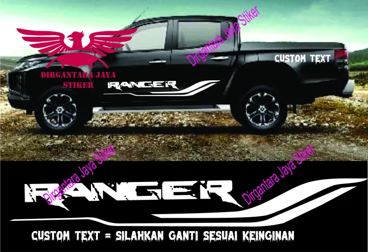 STIKER MOBIL RANGER STICKER MOBIL TRITON HILLUX RANGER STICKER KEREN ...