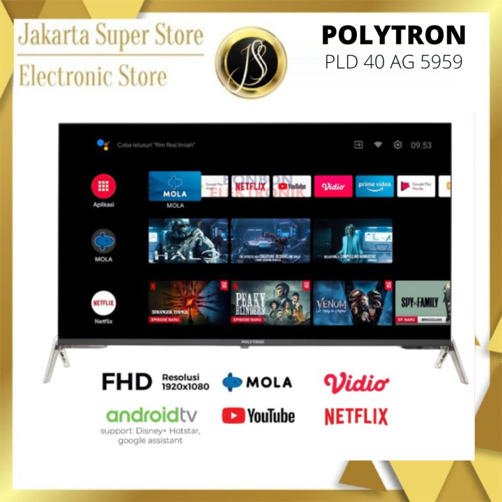 TV LED POLYTRON PLD 40 AG 5959 / 40 INCH ANDROID SMART TV | Lazada Indonesia