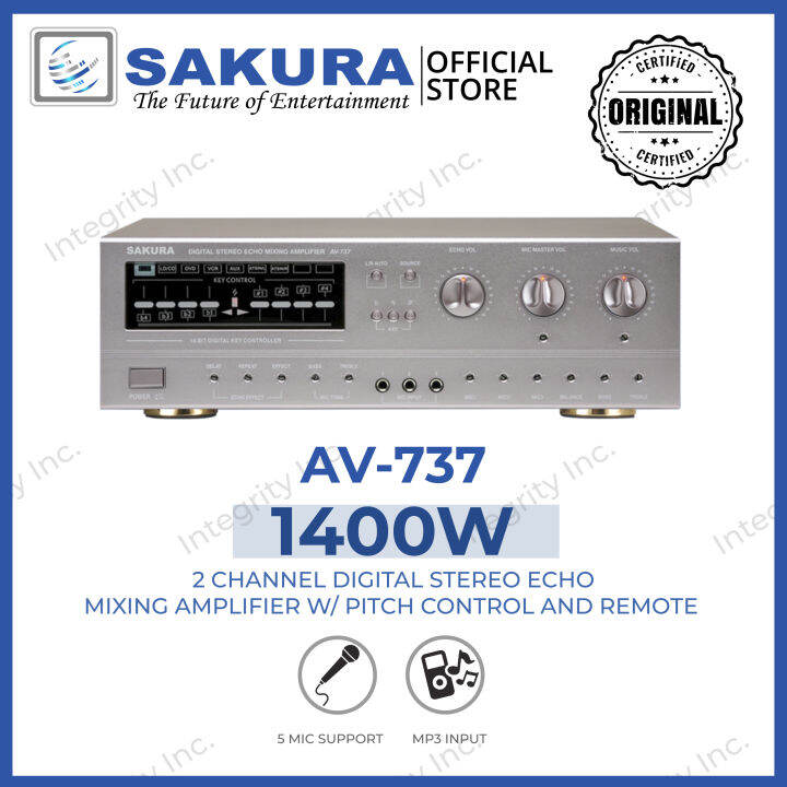 SAKURA AV-737 1400 WATTS MIXING AMPLIFIER | Lazada PH