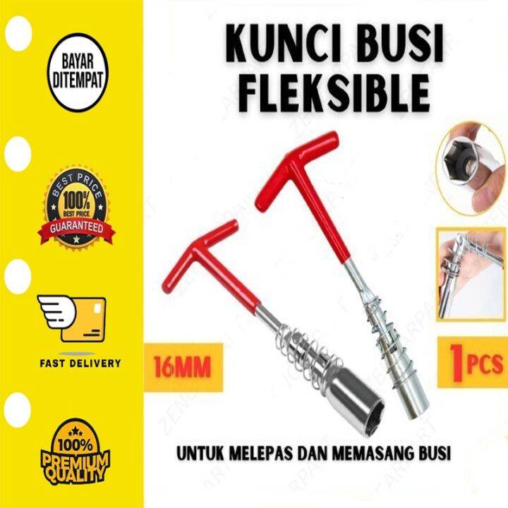 Kunci Busi Flexible Motor Mobil 16mm Kunci Grip On Spiral Memasang ...