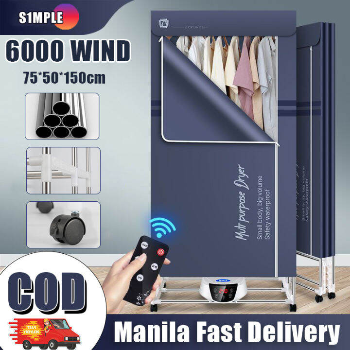 Foldable Clothes Dryer Double layer 1000W Hot Air Portable ...