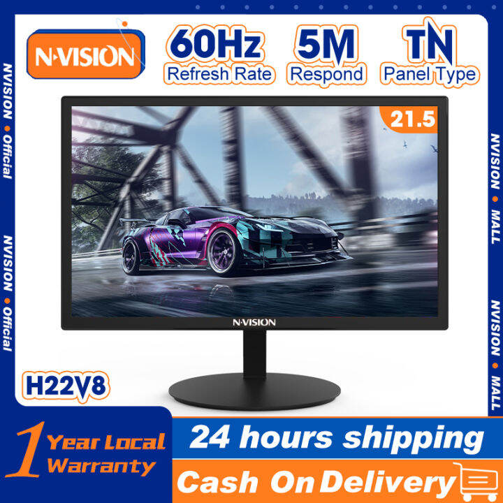 Nvision 22 inch Monitor PC Computer Monitor Gaming Monitor 60Hz TN ...