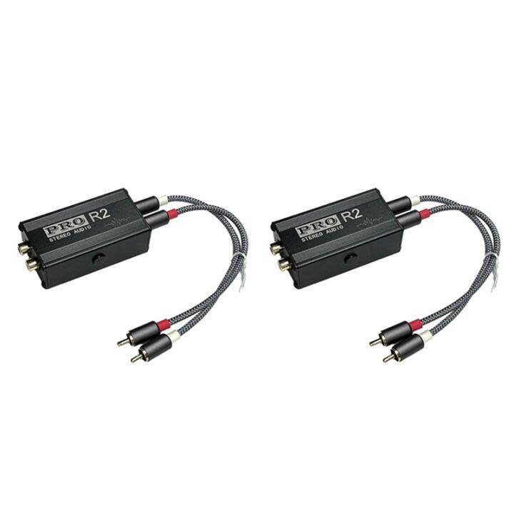 2x Ground Loop Audio Isolator Audio Noise Filter Rca Noise Suppressor Isolator Audio Signal