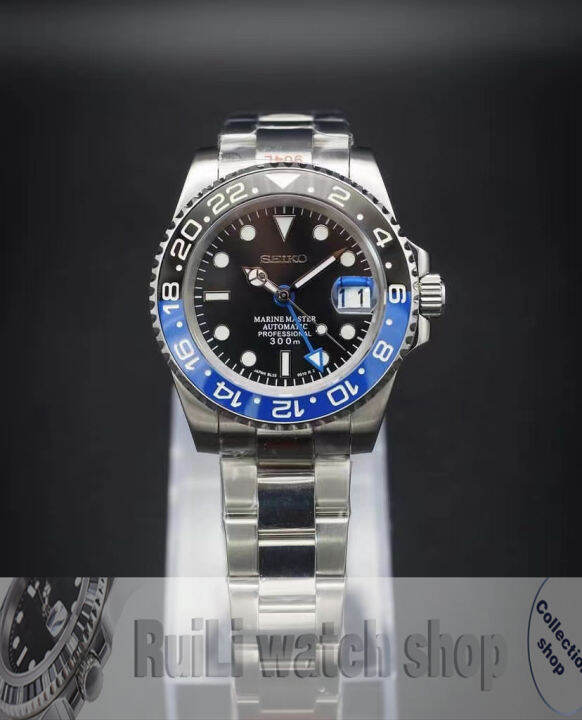 Modified NH34 GMT Automatic Men's Mechanical Watch Stainless Steel Case 40mm | Lazada PH