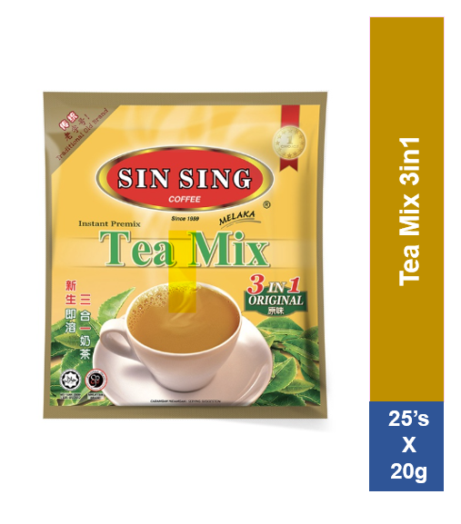 [Malaysia Import] Sin Sing Tea Mix 3 in 1 (25's x 20g) | Lazada PH