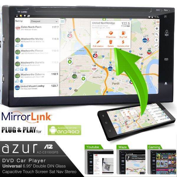AZUR AZ-C3150GPS 6.95" Universal Double DIN GPS Car DVD Player Headunit | Lazada