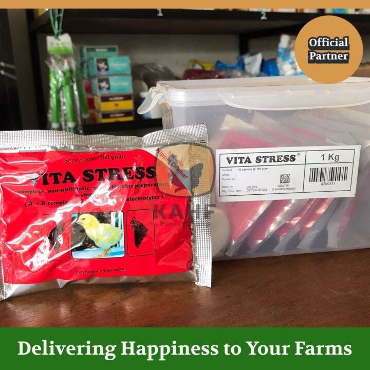 Vita Stress 100 gram 1 Pack 1 kg isi 10 pcs Multivitamin dan Elektrolit ...