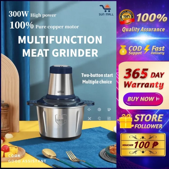Meat Grinder ctric Food Blender Steel copper motor 2L/3L Food Processer ...