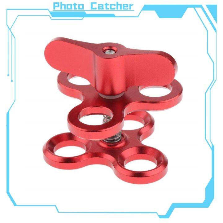 Photo Catcher Gazechimp Triple Clamp 3 Holes Underwater Arm Bracket for ...
