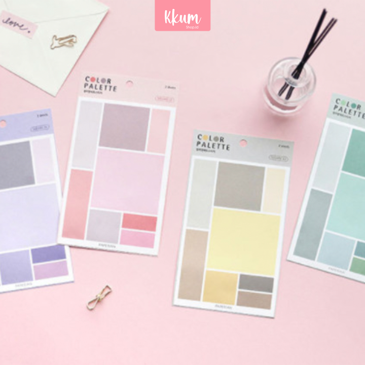 Stiker Color Palette 4 PCS /DIY Planner Scrapbook diary jurnal/Stiker ...