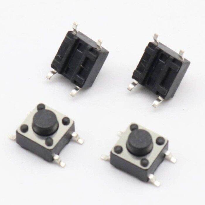 2pcs 6x6x4,3 SMD 4pin Tombol Push Button Tactile Switch Momentary ...