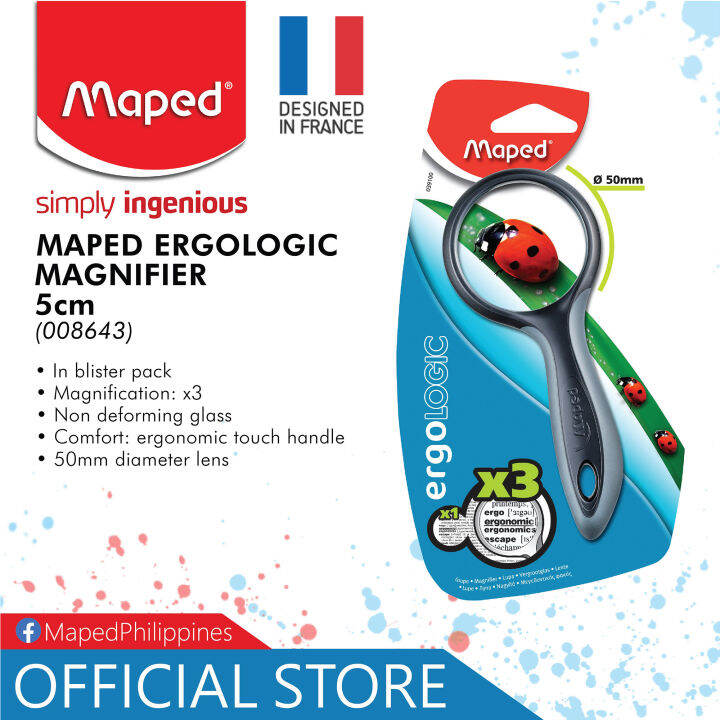 MAPED Ergologic Magnifying Glass I 5cm x3 Magnification I 039100 ...