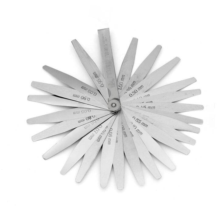 Feeler Gauges 17 Blades 0.02-1.00MM Metric Feeler Gauge Foldable Thickness Gap Metric Filler ...