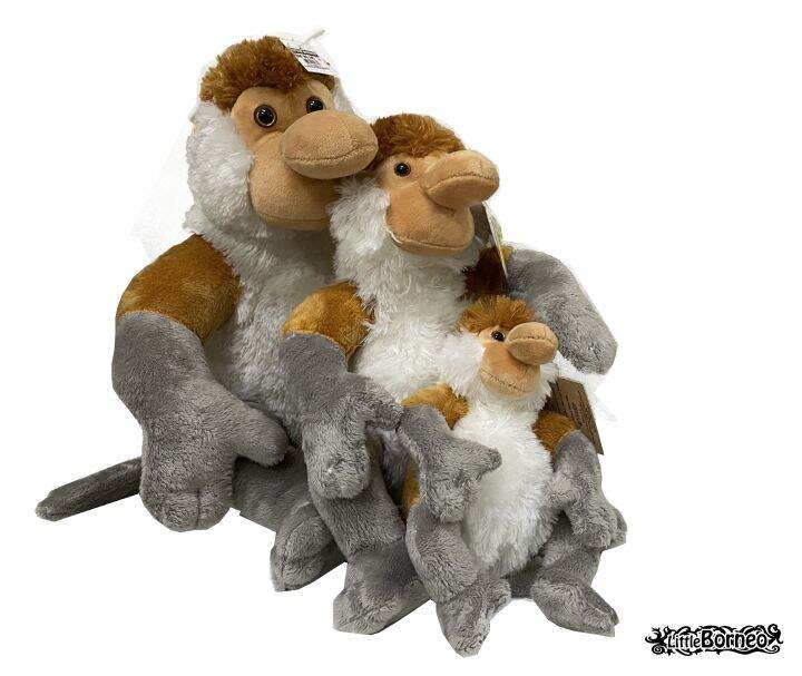 Proboscis Monkey Plush Toy / Soft Toy 30cm - LittleBorneo - Borneo Animal - Long Nose Monkey ...