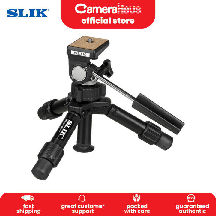 Slik Mini-Pro V Tripod with 2-Way Pan/Tilt Head | Lazada PH