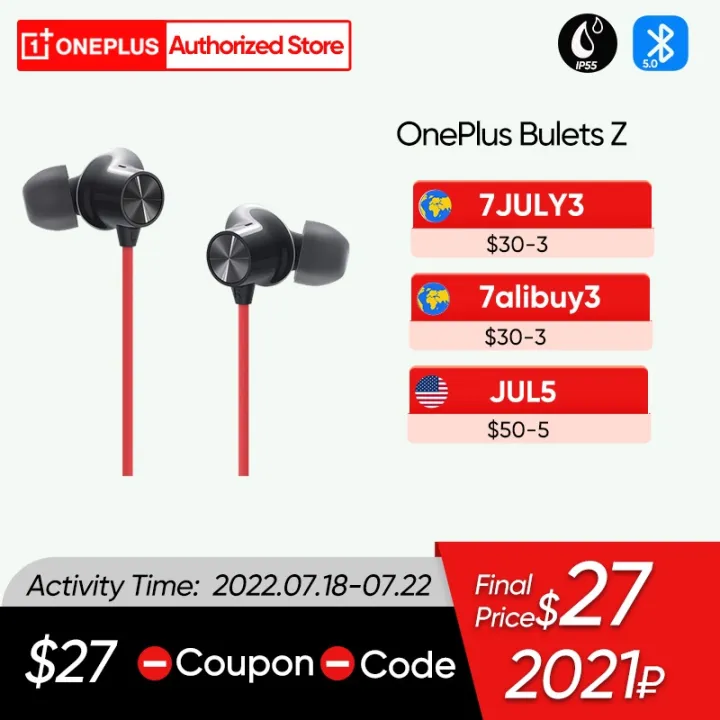 OnePlus Bullets Wireless Z Earphones Bass Edition in-Ear Earphone ...