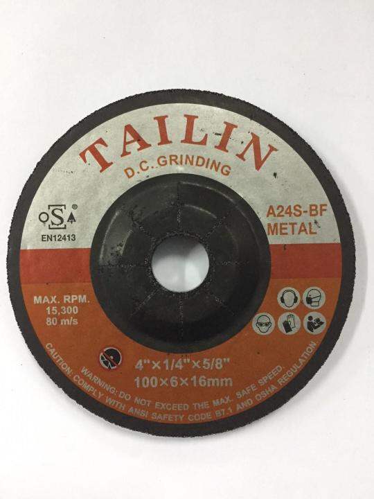 TAILIN Grinding Disc for Metal Use (100x6x16mm) A24S-BF 10 pcs. per ...