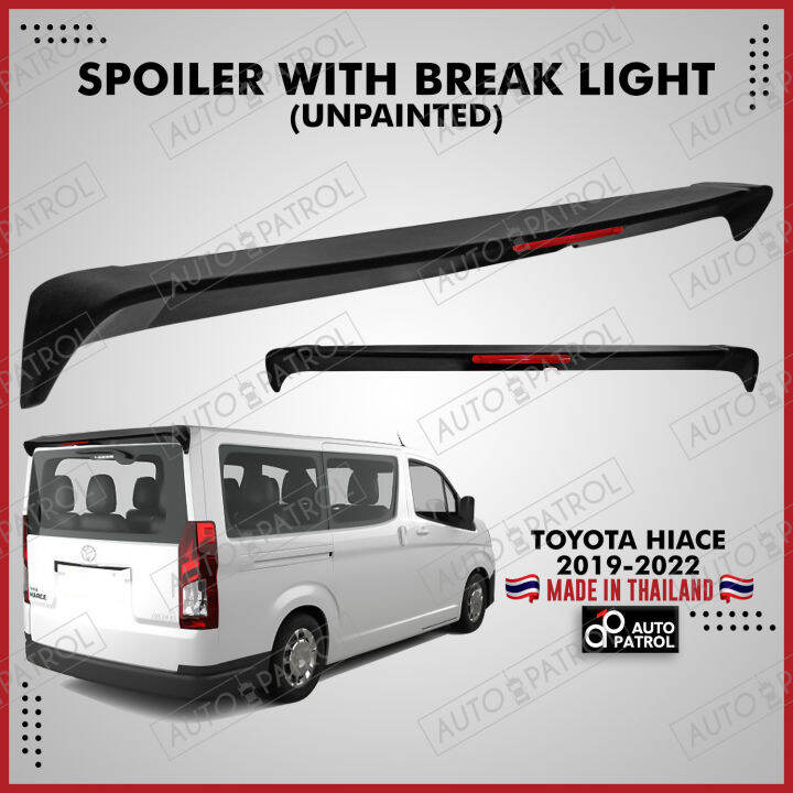 Toyota Hiace Commuter 2019-2022 Spoiler With Brake Light (Matte Black ...
