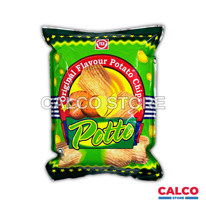 220g Pico Potto Original Flavour Potato Chips Halal | Lazada
