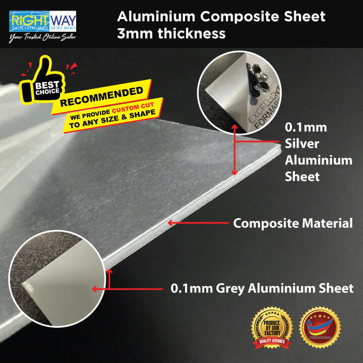3mm THICKNESS ALUMINIUM COMPOSITE SHEET | (SIZE - 300mm X 1200mm) | Lazada