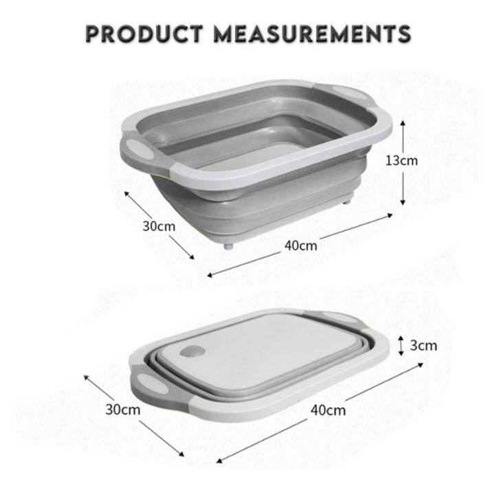 Multi-Function Chopping Board Foldable Collapsible Kitchen Chop Board ...