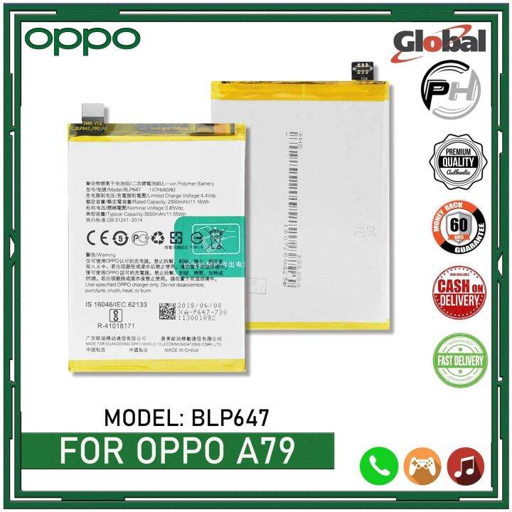 For OPPO A79 Battery Original | Model: BLP647 High Quality Phone ...