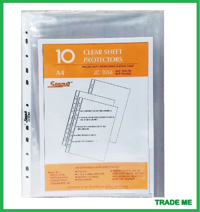 CLEAR SHEET PROTECTOR SEAGULL | Lazada PH
