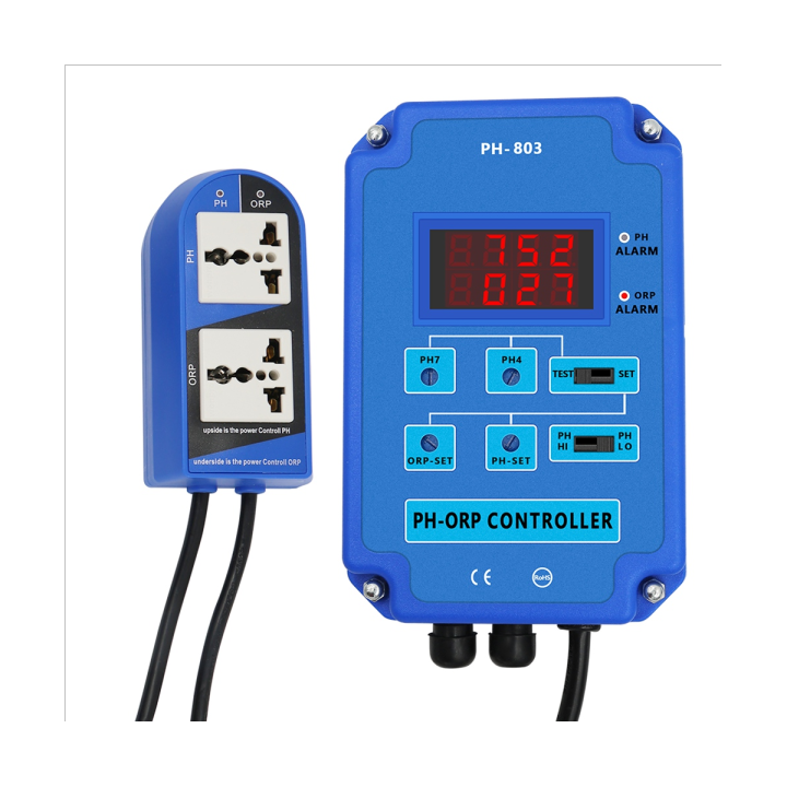 Redox Controller Digital PH Monitor Blue for Aquarium Hydroponics Plant Pool Spa W/ Output Power ...