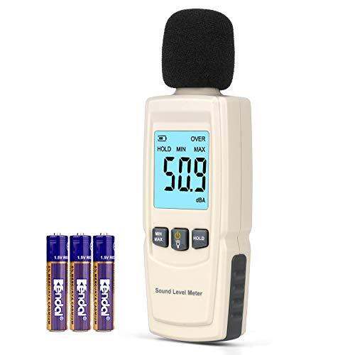 Decibel Meter Sound Pressure Level Meter (SPL) with Backlight Alarm, Portable Sound Decibel ...