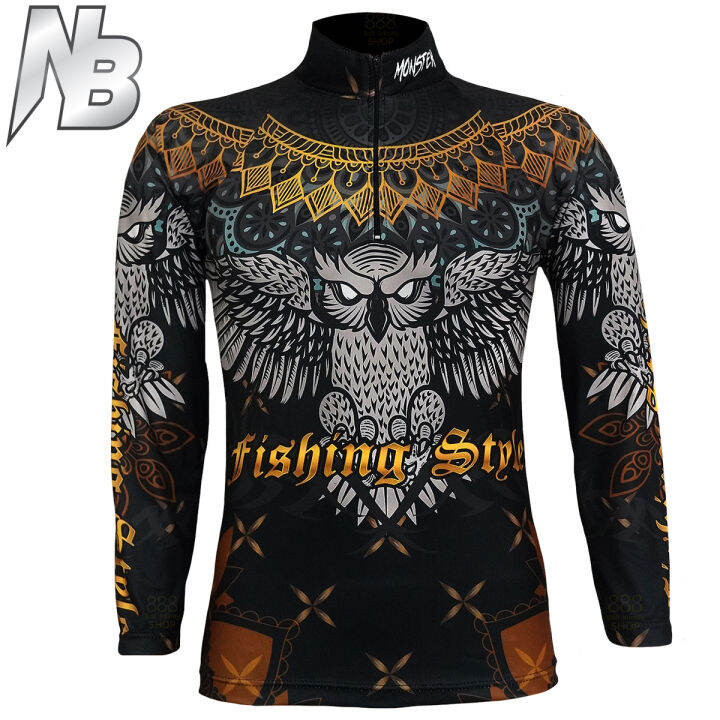 เสื้อตกปลา,ปั่นจักรยาน KJ Bird Gold Fishing Style (สินค้าพร้อมจัดส่ง ...
